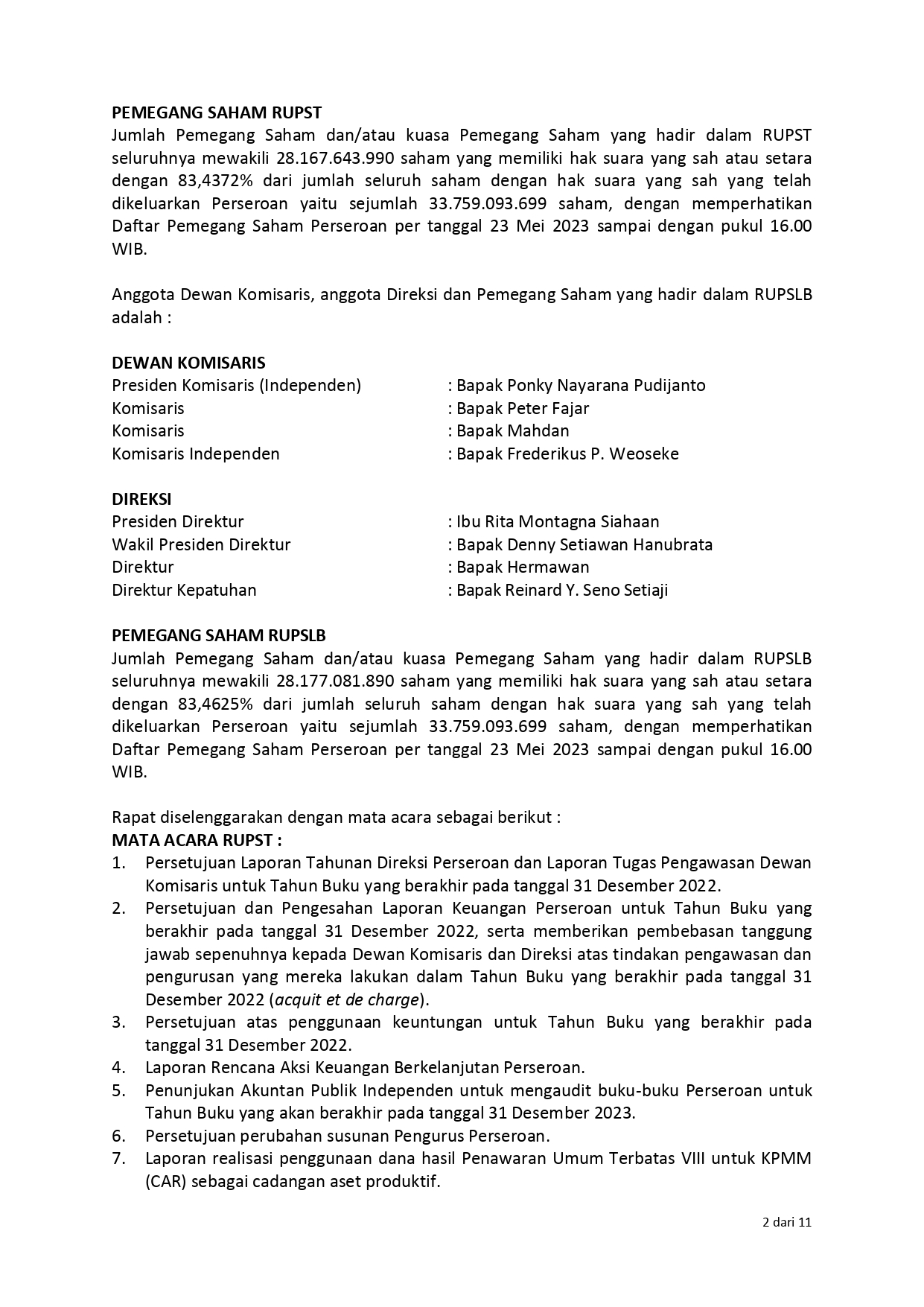 Pemberitahuan Ringkasan Risalah RUPS-T dan RUPS-LB - MNC